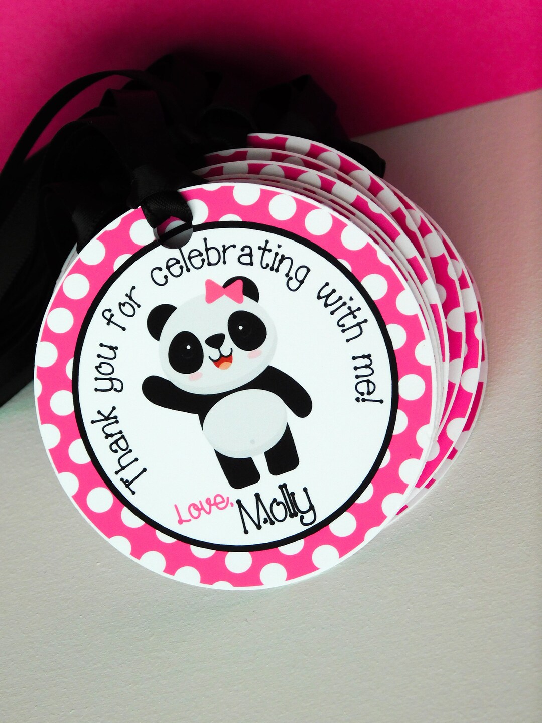 Panda Favor Tags, Panda Thank You Tags, Panda Birthday Party - Etsy