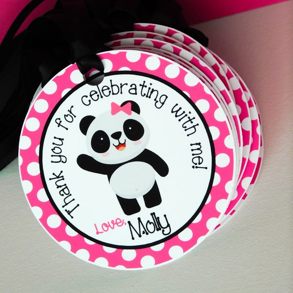 Birthday Party Stickers Panda Birthday Party Favor Labels Birthday ...