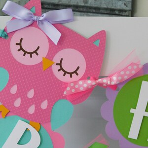 Owl Banner, Happy Birthday Banner, Owl Party Decorations - Etsy