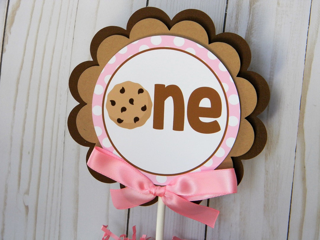 Milk and Cookies Cake Topper, Custom Cake Topper, Pink Milk and Cookies ...