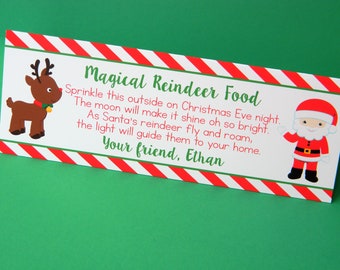 Reindeer Food Tags Printable File, Instant Download Magic Reindeer Food ...