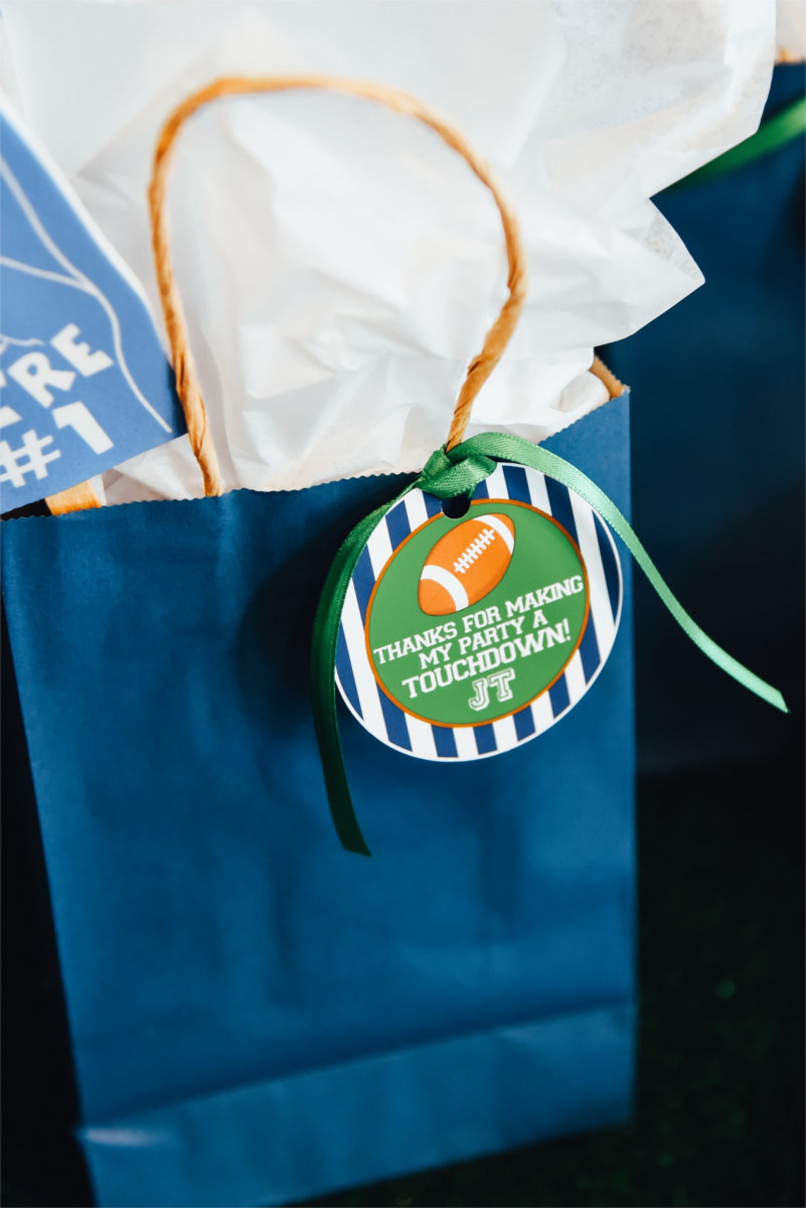Football Favor Tags Football Thank You Tags Football 1st - Etsy
