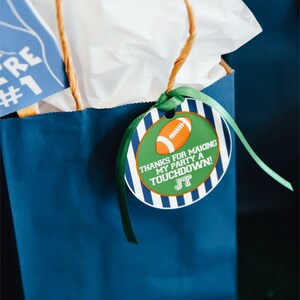 Football Favor Tags, Football Thank You Tags, Football 1st Birthday - Etsy