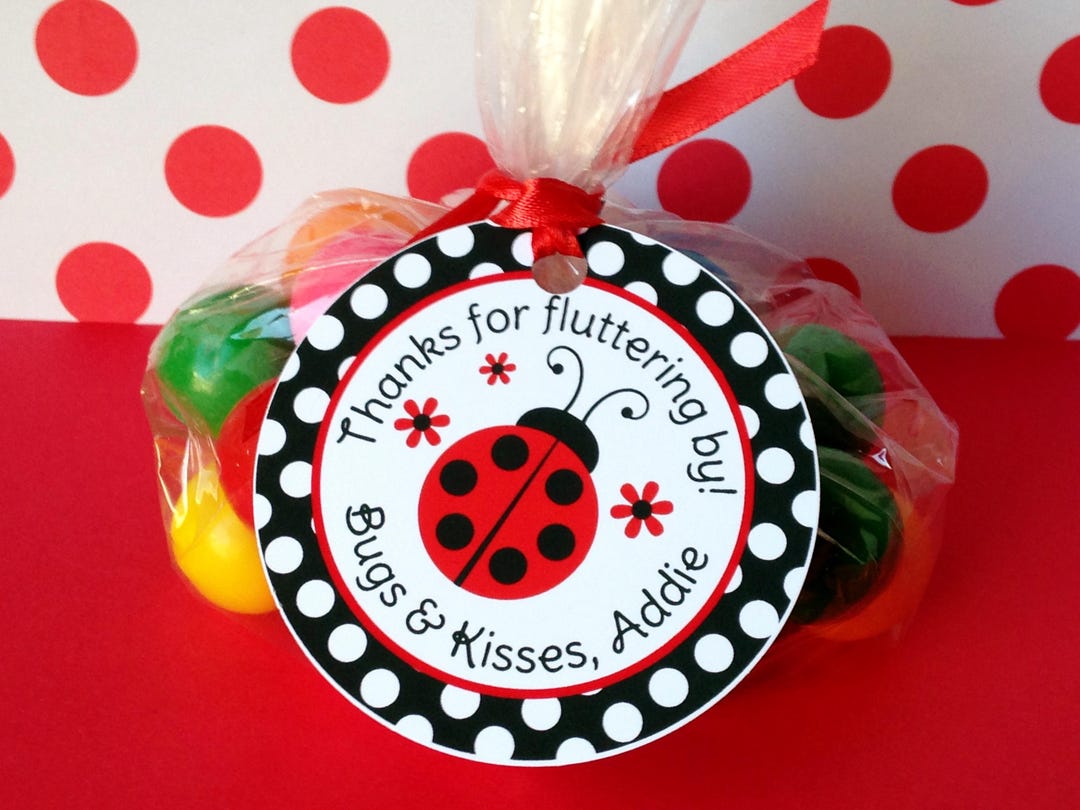 Ladybug Favor Tags, Ladybug Thank You Tags, Ladybug 1st Birthday - Etsy