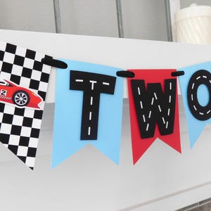 Racecar Highchair Banner: Race Car Party Garland, Racing Banner - Etsy