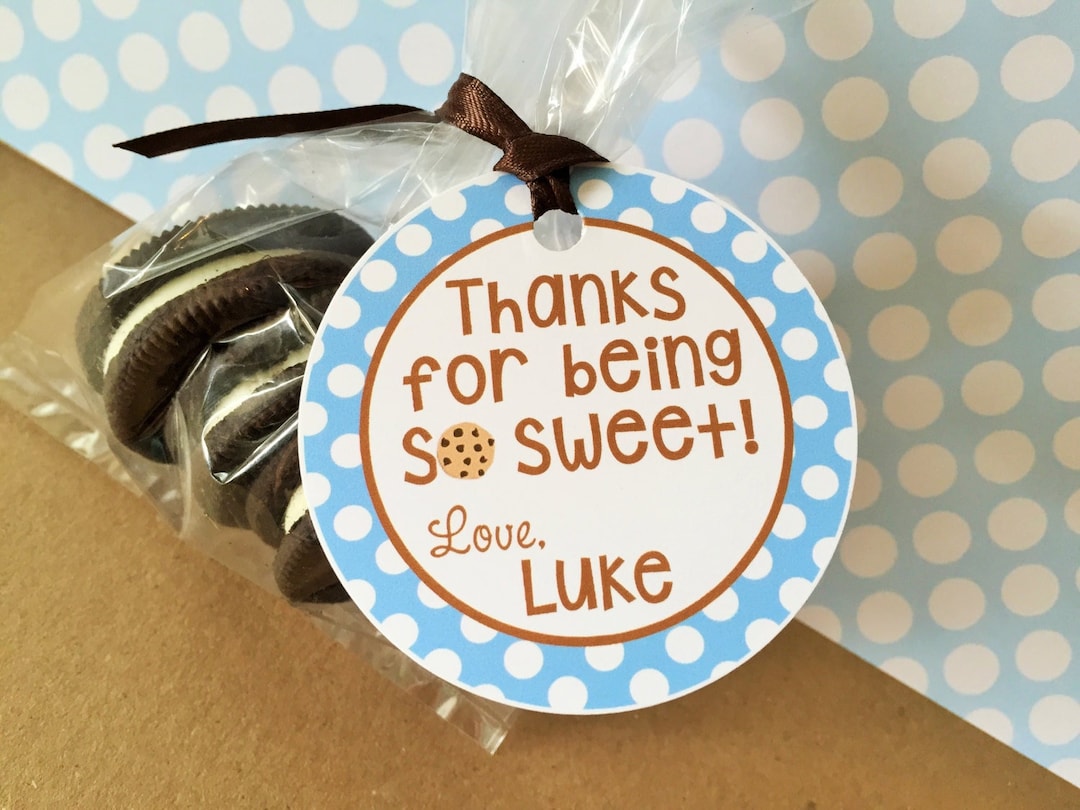 PRINTED Milk and Cookies Favor Tags, Personalized Milk and Cookies ...