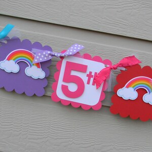 Rainbow Banner, Custom Birthday Banner, Rainbow Party Decorations - Etsy