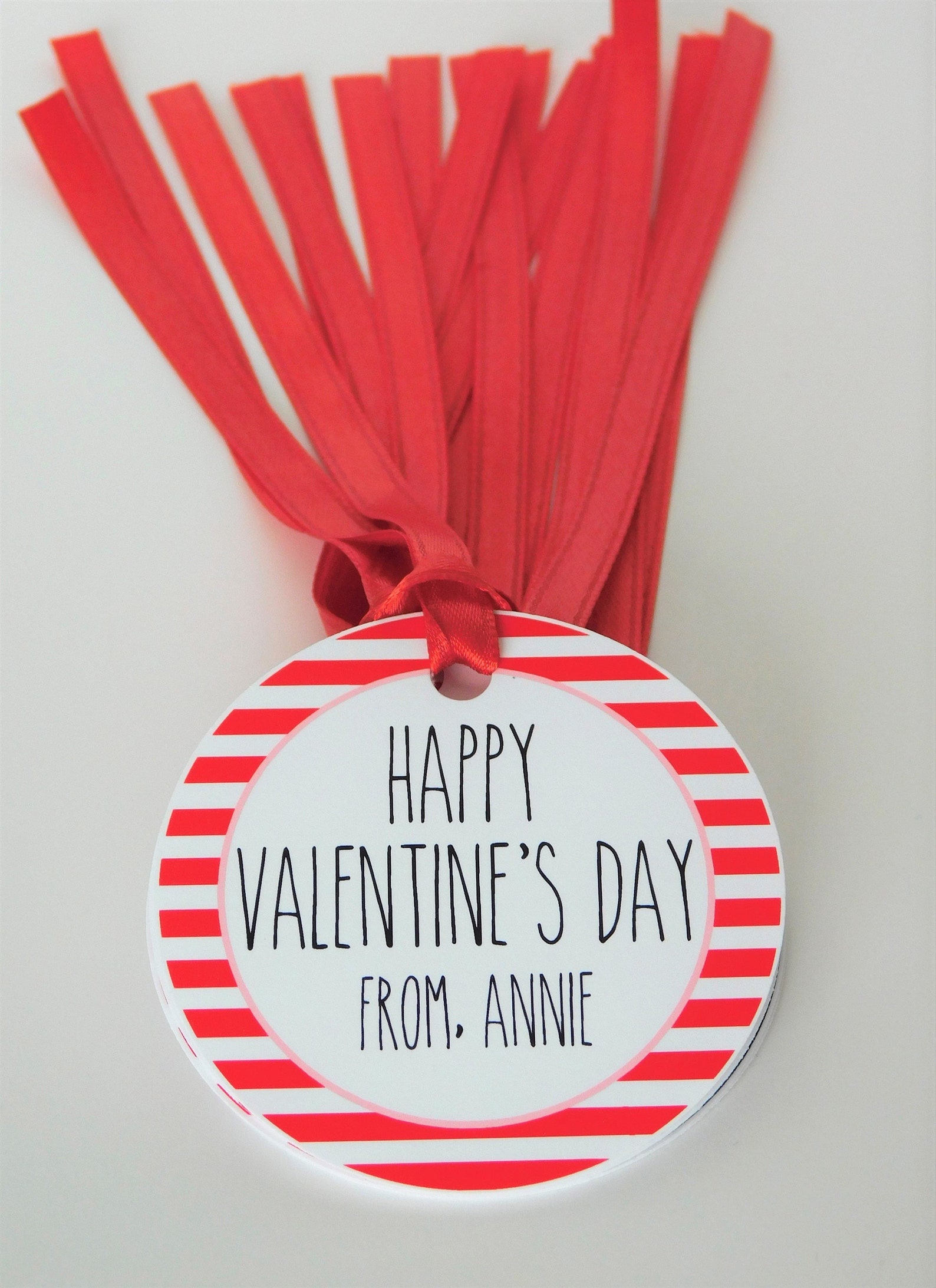 Valentine's Day Treat Tags Happy Valentine's Day | Etsy