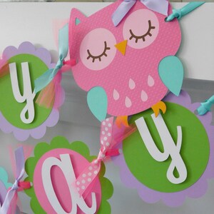 Owl Banner, Happy Birthday Banner, Owl Party Decorations - Etsy