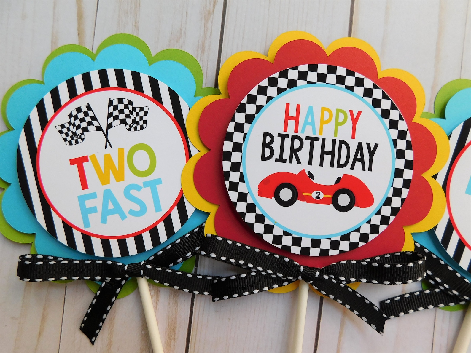 Race Car Centerpiece Sticks Race Car Party Decorations Two - Etsy
