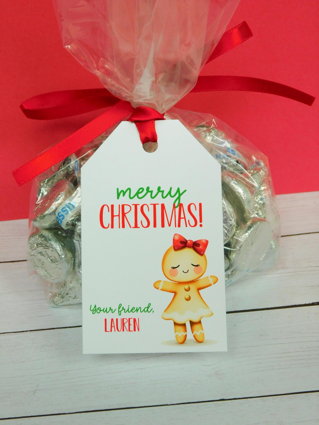 Gingerbread Cookie Christmas Treat Tag, Christmas Gift Tags, Holiday ...