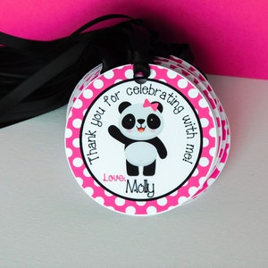 Panda Favor Tags, Panda Thank You Tags, Panda Birthday Party - Etsy
