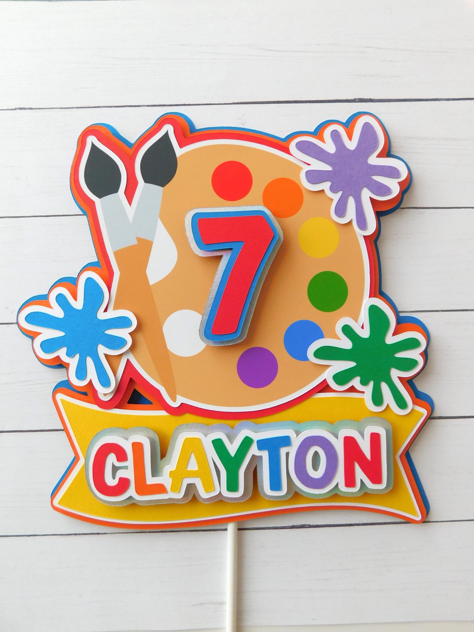 Personalized Art Party Cake Topper - Painting Birthday Decor - Etsy