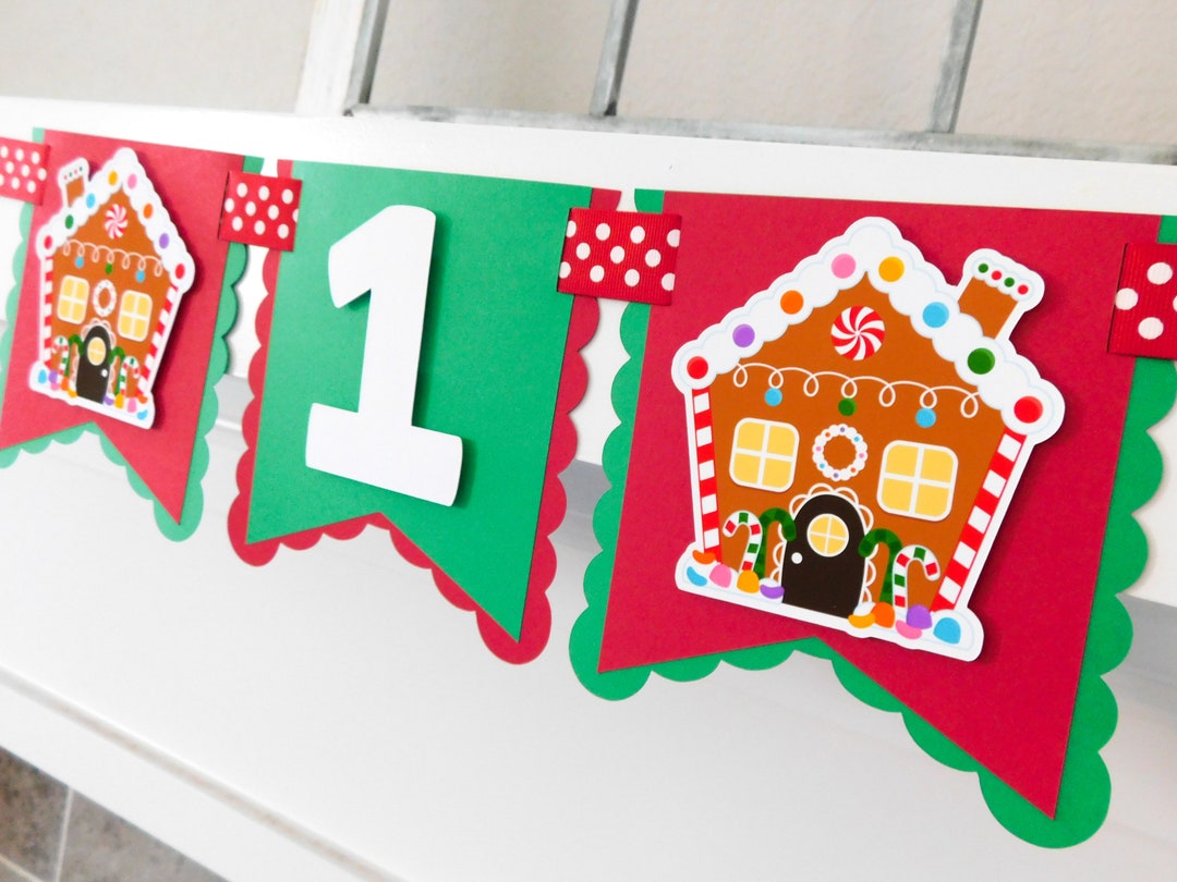 Gingerbread House High Chair Banner Sweet One Party - Etsy
