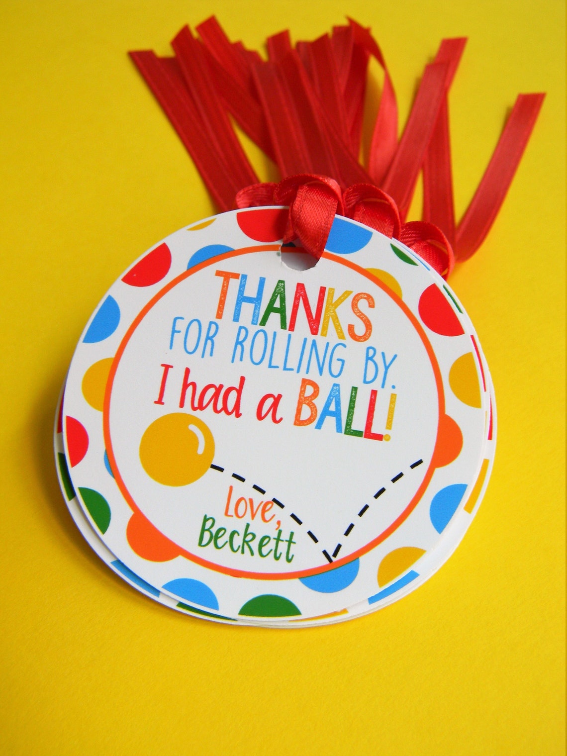 Bouncy Ball Favor Tags Bouncy Ball Thank You Tags Bouncy - Etsy