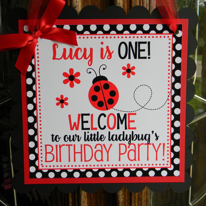 Ladybug Welcome Sign - Etsy