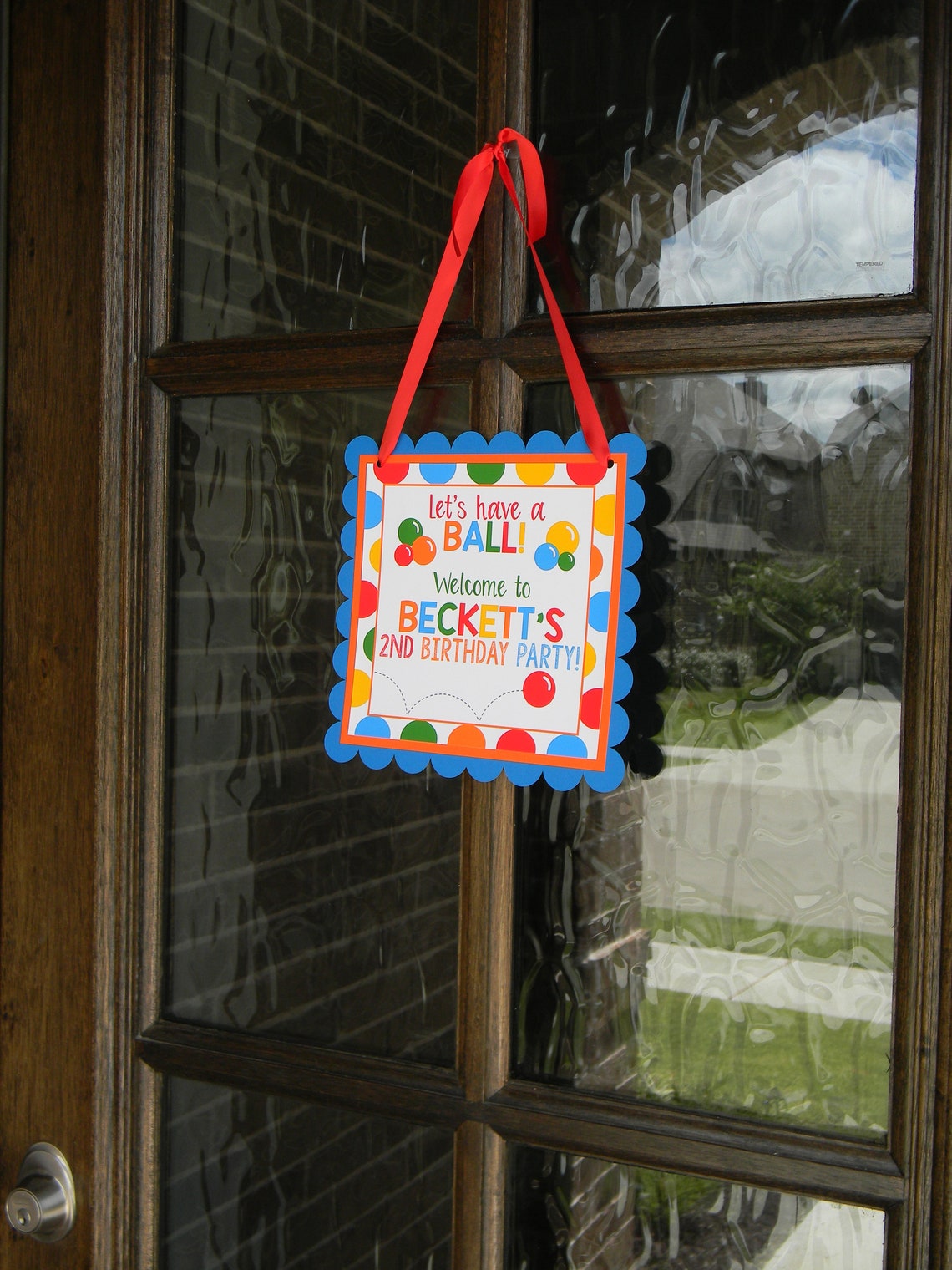 Bouncy Ball Door Sign Bouncy Ball Party Decorations Bouncy | Etsy