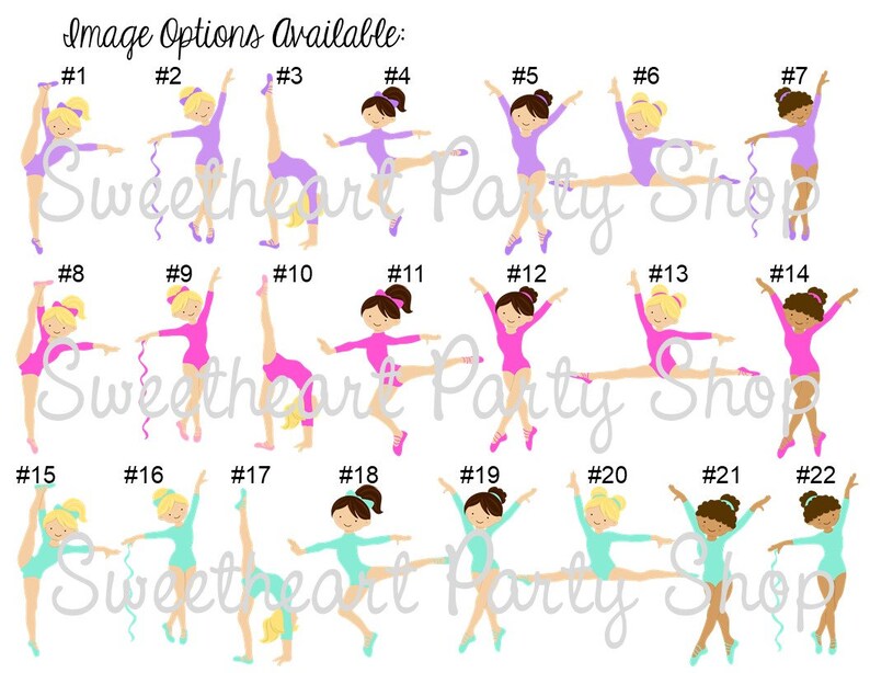 Gymnastics Party Food Tents - Customizable Labels - Gymnast Table Decor ...