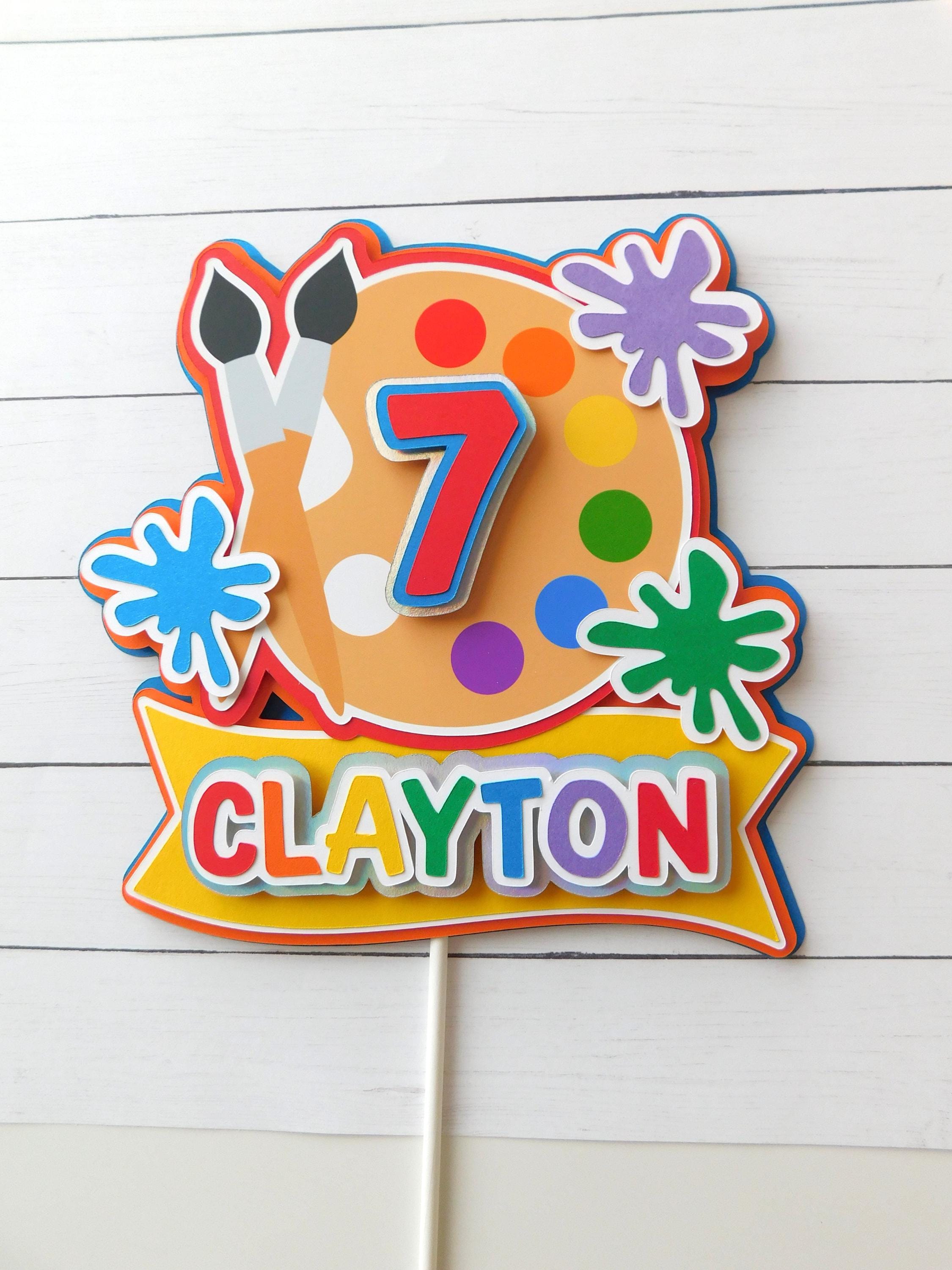 Personalized Art Party Cake Topper - Painting Birthday Decor - Etsy