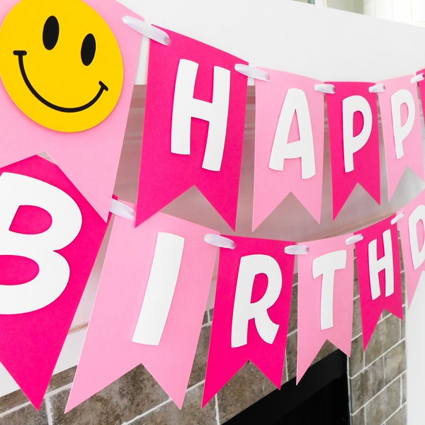 Preppy Party Birthday Banner - Etsy