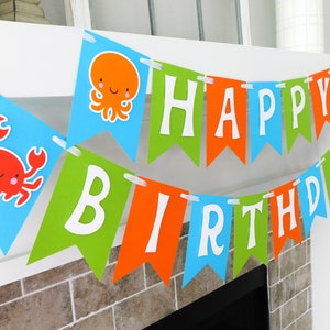 Under the Sea Banner, Ocean Party Decor, Sea Garland - Etsy