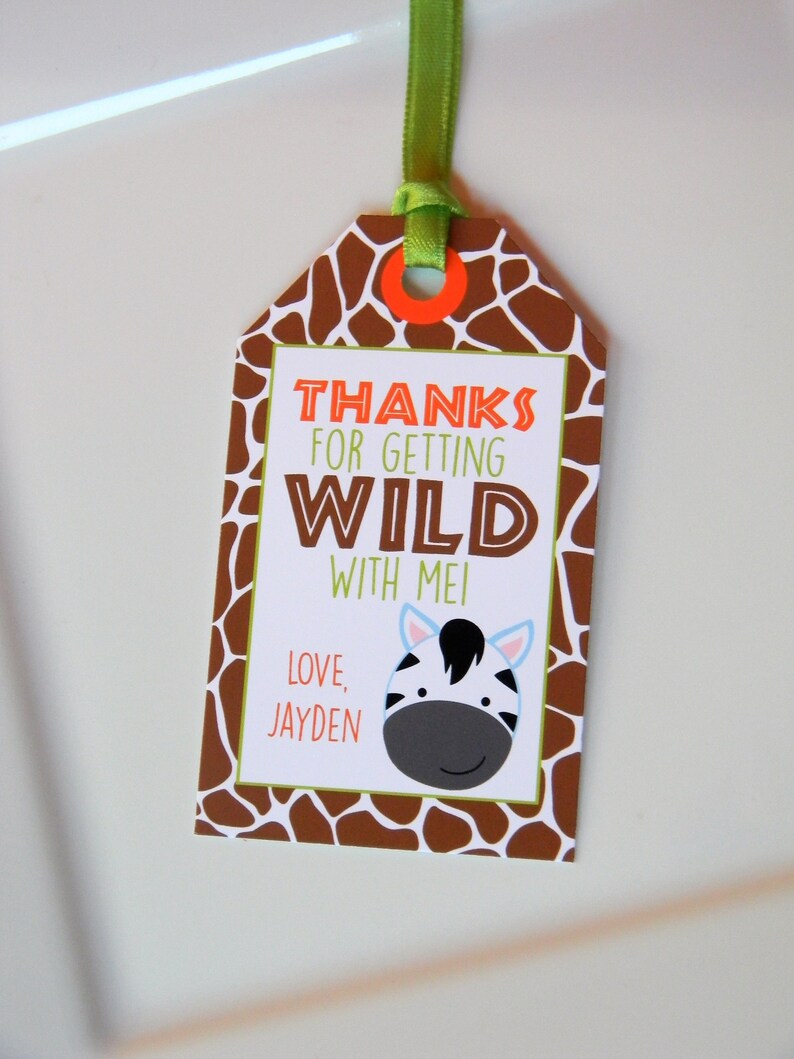 Safari Favor Tags Safari Thank You Tags Safari 1st Birthday - Etsy