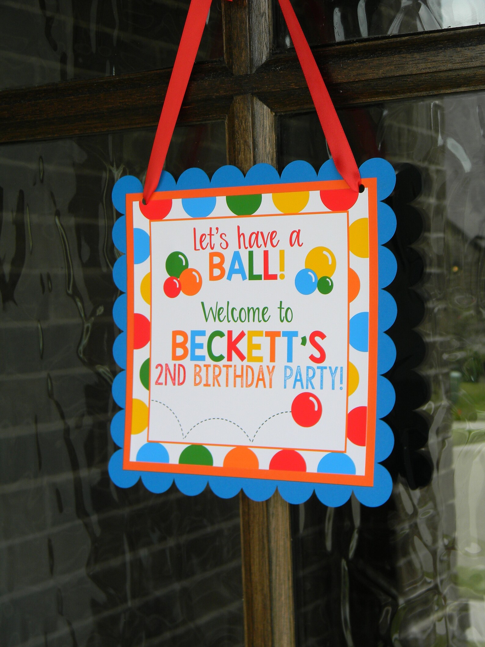 Bouncy Ball Door Sign Bouncy Ball Party Decorations Bouncy - Etsy