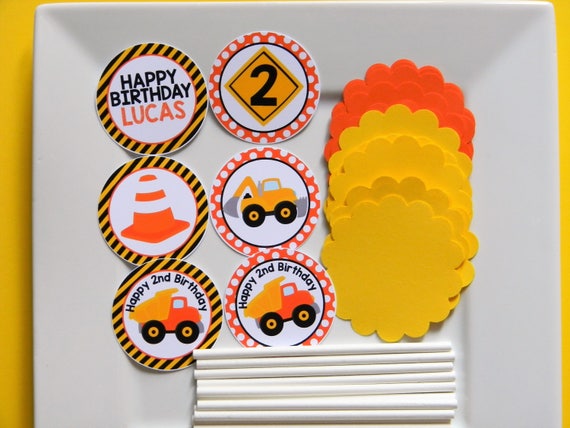 Construction DIY Cupcake Topper Kit, Construction Cupcakes, DIY Party ...