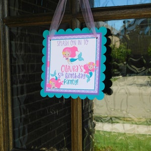 Mermaid Welcome Sign, Mermaid Party Decor, Mermaid Door Sign, Mermaid ...