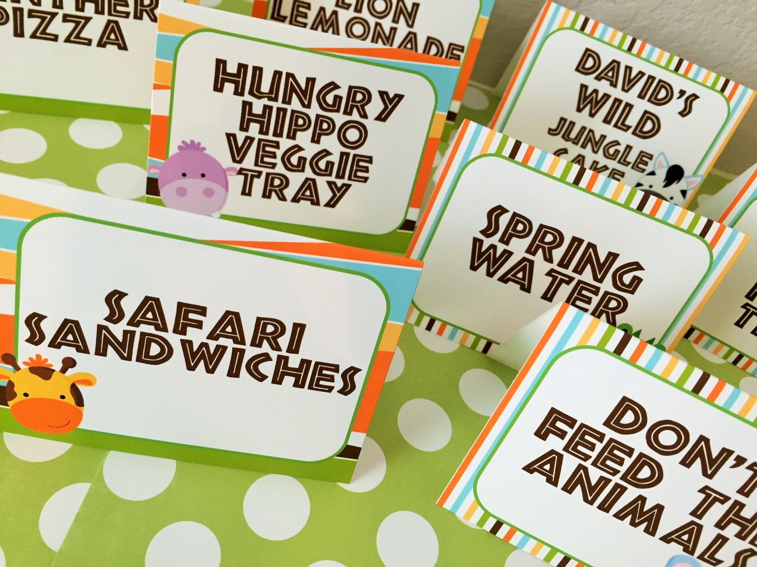 Jungle Themed Food Names Safari Labels Safari Food Labels Party Decor