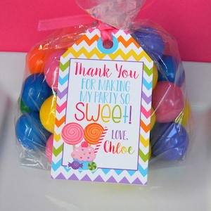 Candy Shop Favor Tags, Candy Thank You Tags, Candy 1st Birthday - Etsy ...