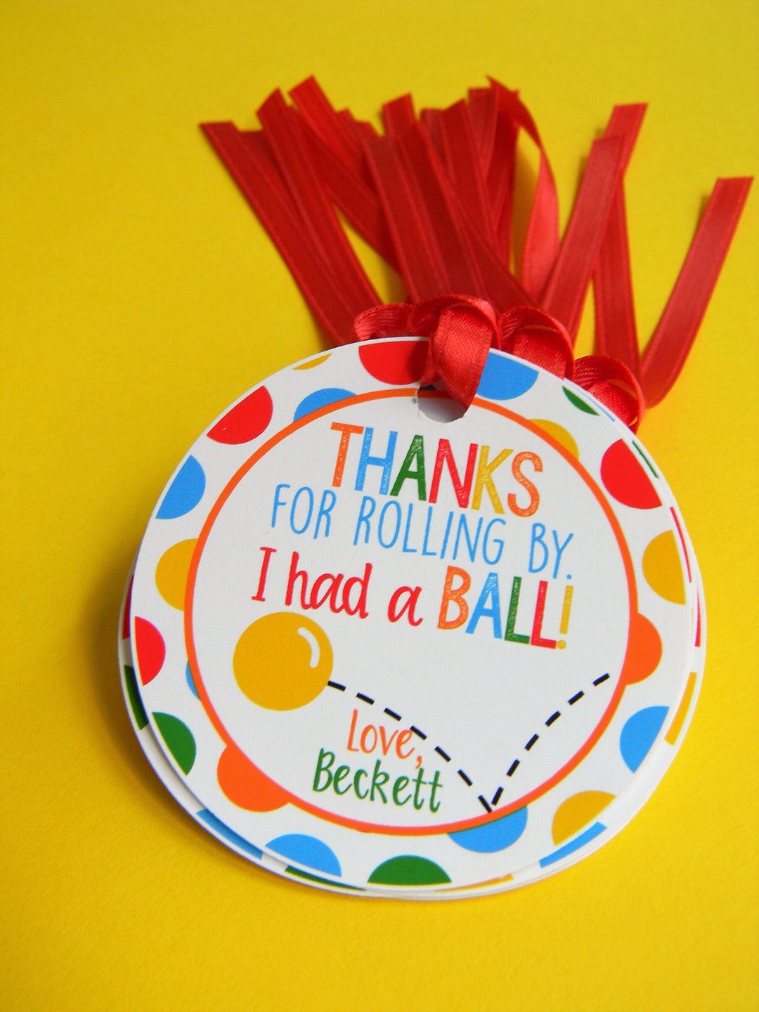 Bouncy Ball Favor Tags, Bouncy Ball Thank You Tags, Bouncy Ball 1st ...