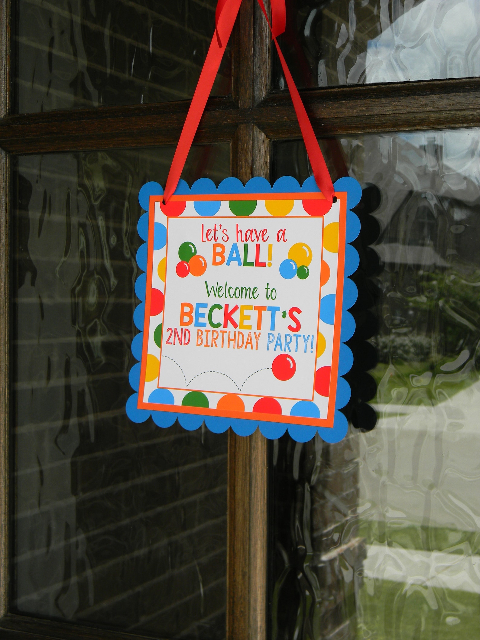 Bouncy Ball Door Sign Bouncy Ball Party Decorations Bouncy | Etsy