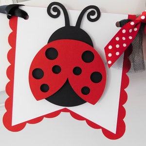 Ladybug Highchair Banner, Ladybug Party Decor, Highchair Garland ...