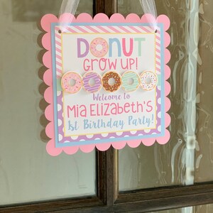 Donut Party Welcome Sign, Donut Party Decor, Donut Door Sign, Donut ...