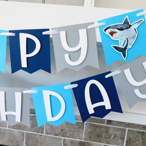Shark Banner, Shark Party Decor, Shark Birthday, Shark Party Banner - Etsy