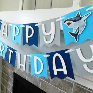 Shark Banner, Shark Party Decor, Shark Birthday, Shark Party Banner - Etsy
