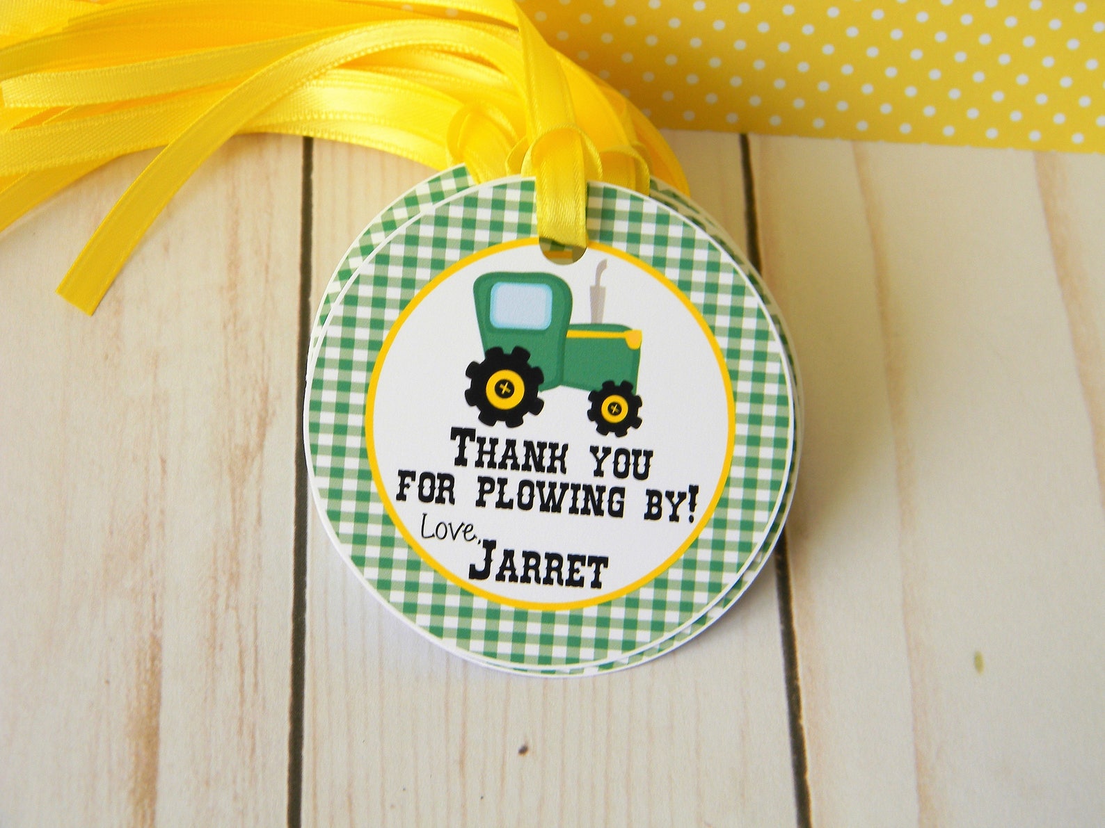 Tractor Favor Tags Tractor Thank You Tag Tractor Birthday - Etsy