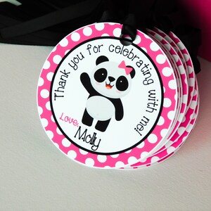 Panda Favor Tags, Panda Thank You Tags, Panda Birthday Party - Etsy