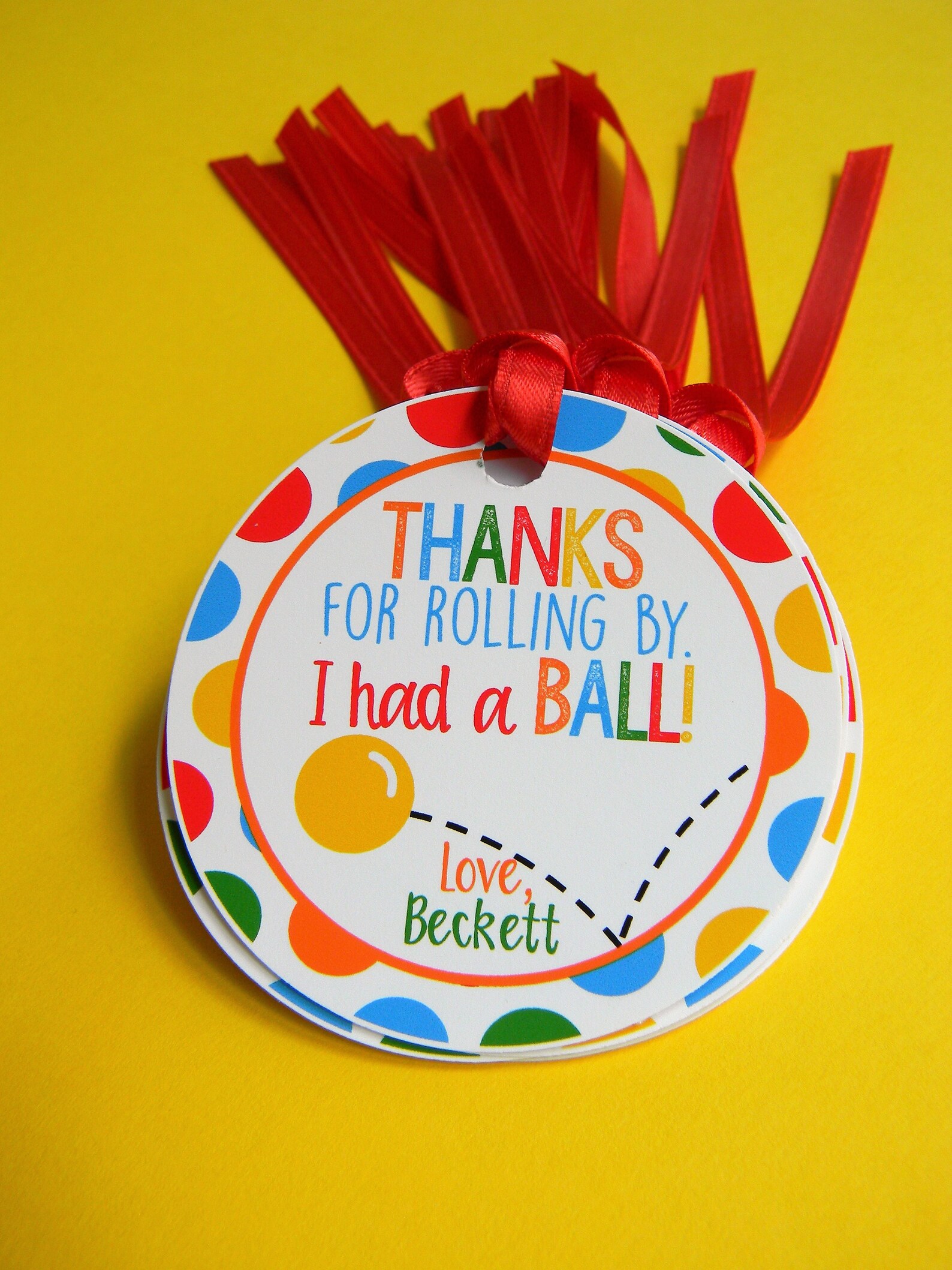 Bouncy Ball Favor Tags Bouncy Ball Thank You Tags Bouncy - Etsy