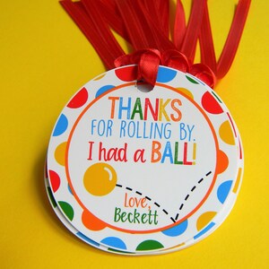 Bouncy Ball Favor Tags, Bouncy Ball Thank You Tags, Bouncy Ball 1st ...