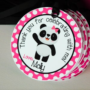 Panda Favor Tags, Panda Thank You Tags, Panda Birthday Party - Etsy