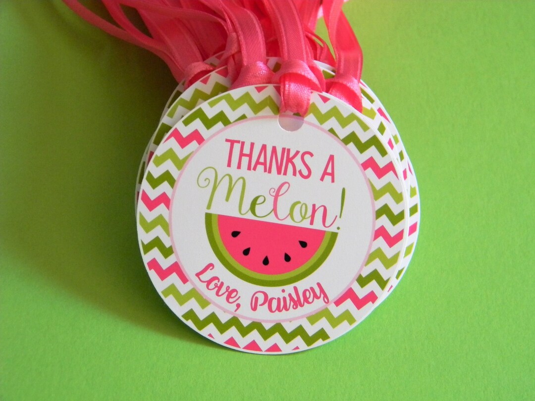 Watermelon Favor Tags, Watermelon Thank You Tags, Watermelon 1st ...