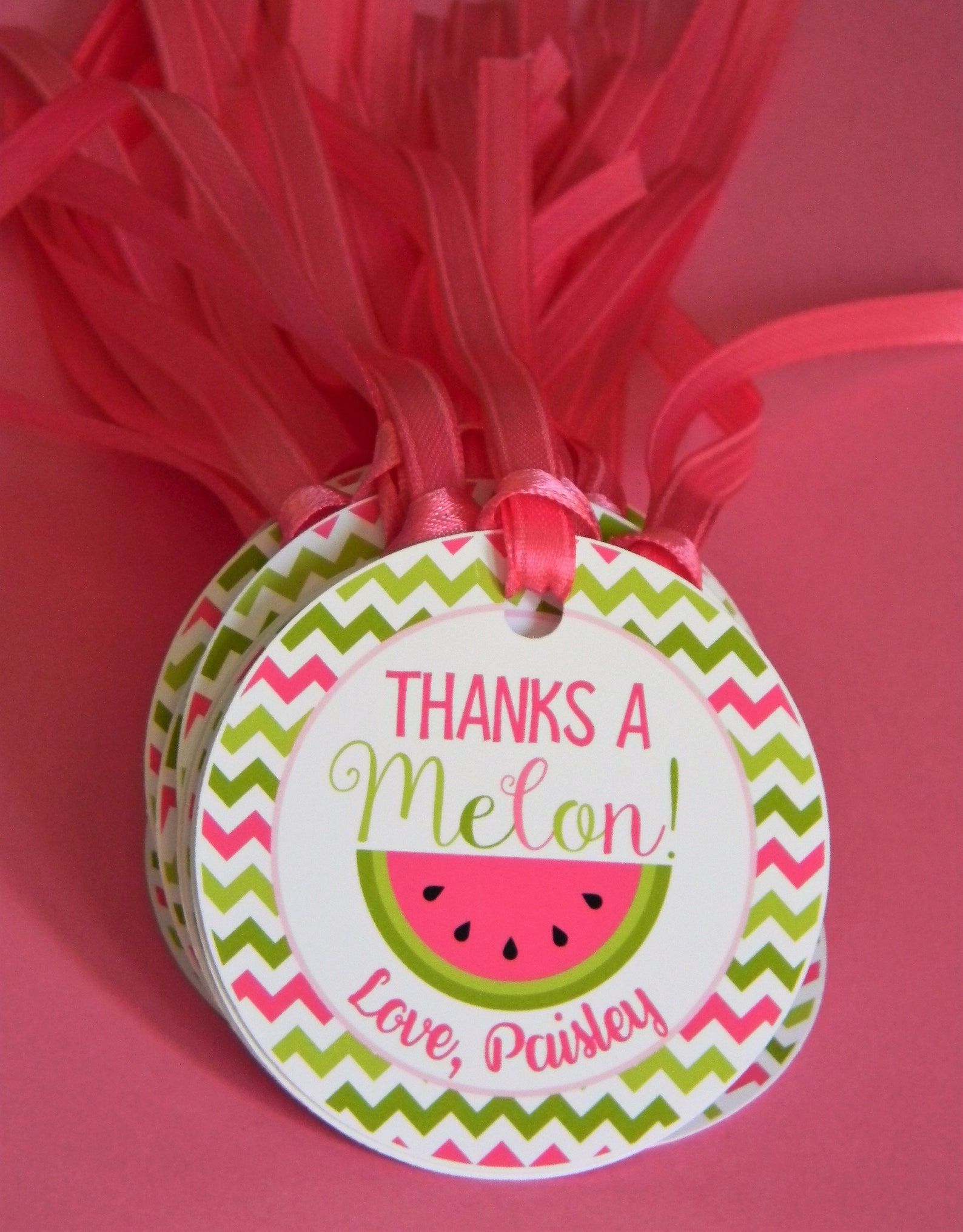 Watermelon Favor Tags Watermelon Thank You Tags Watermelon - Etsy