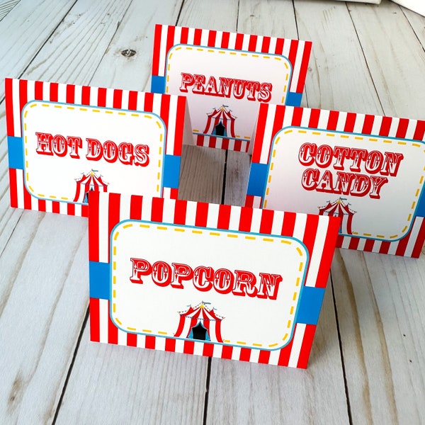 Carnival Food Labels - Etsy