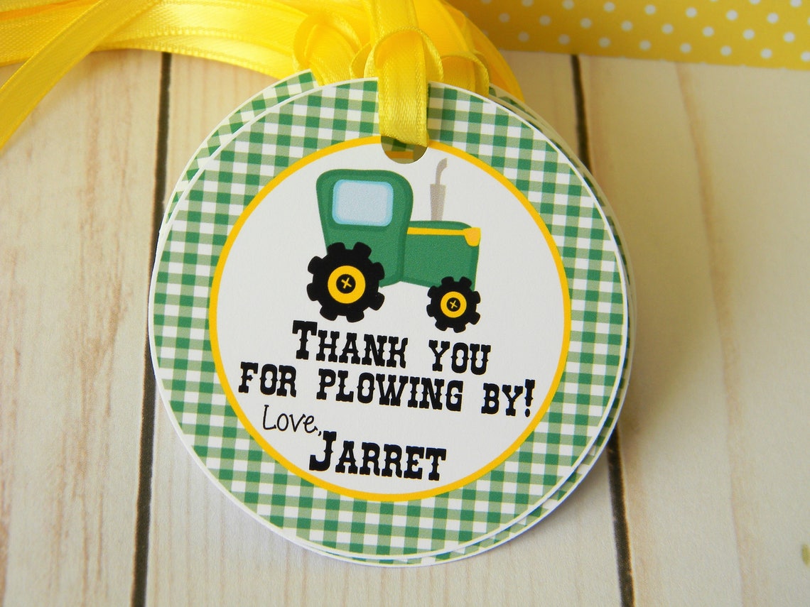 Tractor Favor Tags Tractor Thank You Tag Tractor Birthday - Etsy
