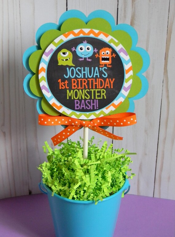 Monster Bash Cake Topper, Party Decoration, Birthday Cake Topper by ...