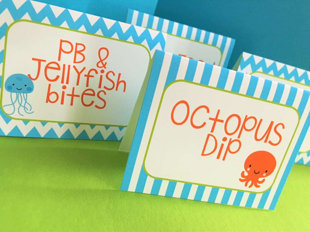 Under the Sea Food Labels Ocean Food Tents Sea Animals Party - Etsy Under the Sea Food Labels Ocean Food Tents Sea Animals Party - Etsy