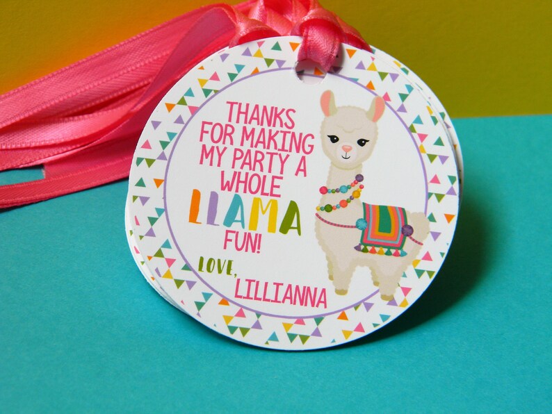 Llama Favor Tags Llama Thank You Tags Llama 1st Birthday | Etsy