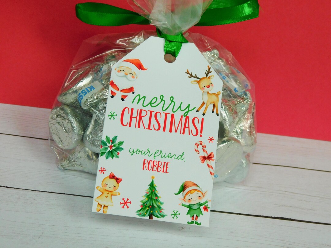 Christmas Treat Tag, Christmas Gift Tags, Holiday Gift Tag, Merry ...